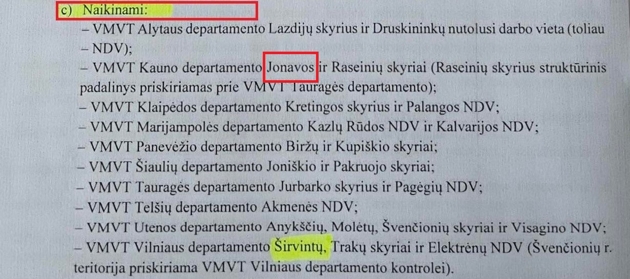 Naikinamas VMVT Kauno departamento Jonavos skyrius? | JONAVOS ŽINIOS